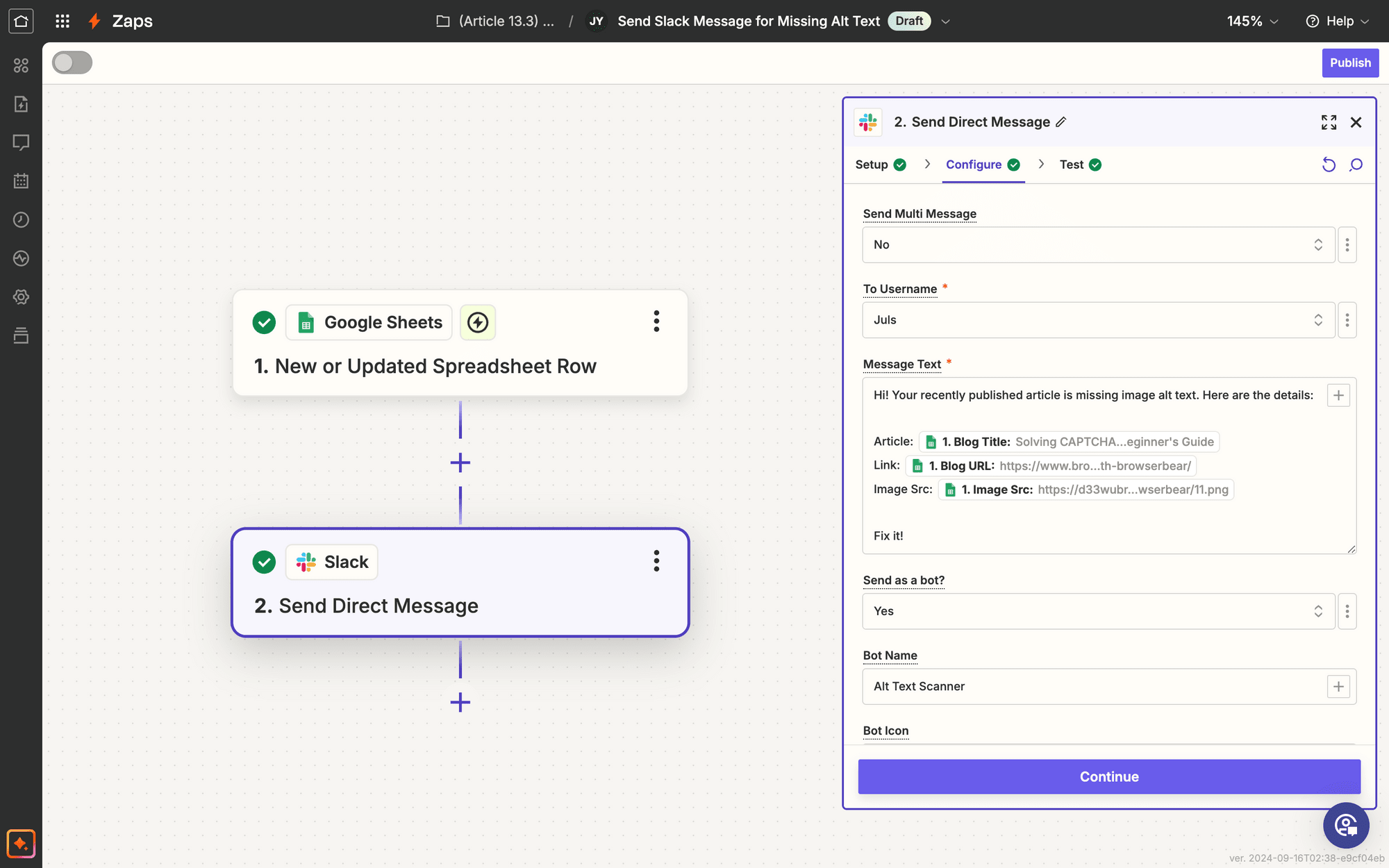 How to Automatically Scan for Missing Image Alt Text in Browserbear