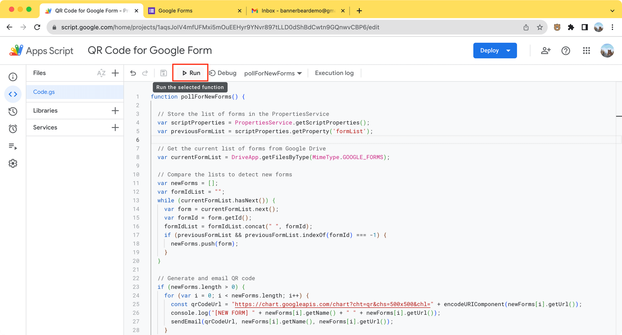 How to Make a QR Code for a Google Form Automatically Using Google Apps ...