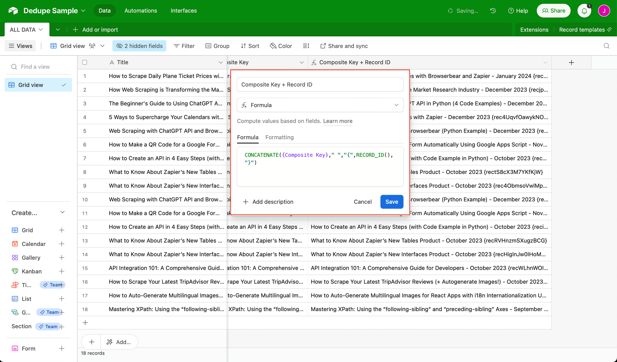 How To Automatically Delete Duplicate Records In Airtable Part 1