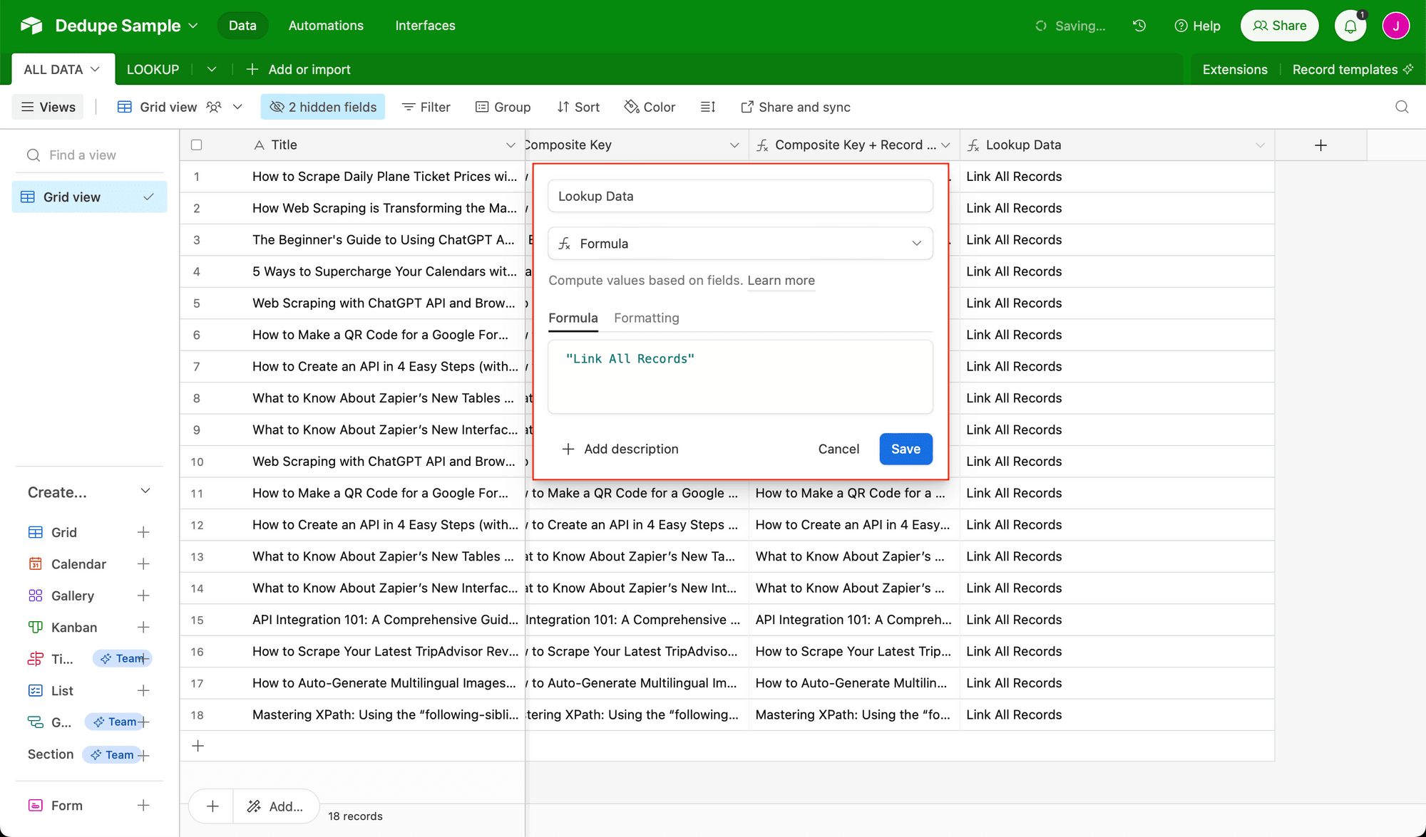 How To Automatically Delete Duplicate Records In Airtable Part 1 2002